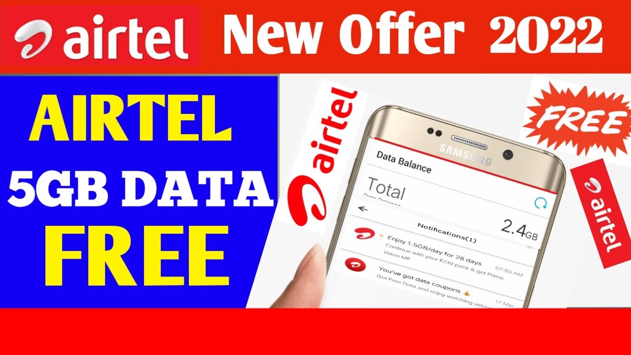 Airtel thanks Me 5GB Data Free Kaise payen || How To Get Free 5GB Data ...