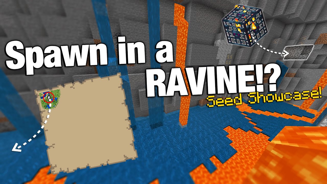 This Minecraft Seed Spawns you in a Ravine with a Skeleton Spawner in ...