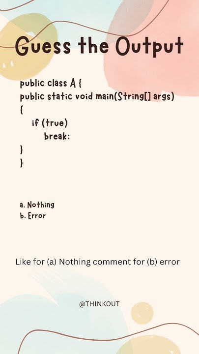 Guess The Output 2 Shorts Java Mcq Java Mcq Lern Java Youtube