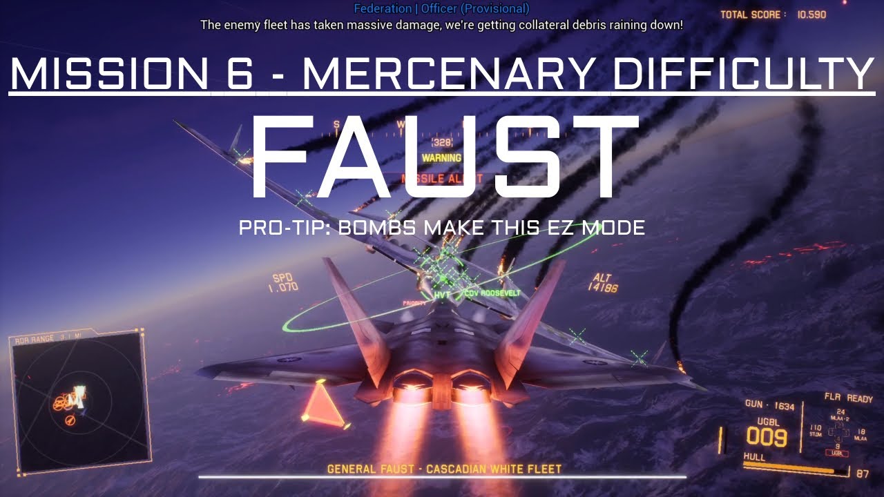 Project Wingman Frontline 59 | Mission 6: Faust [MERCENARY BLIND RUN ...