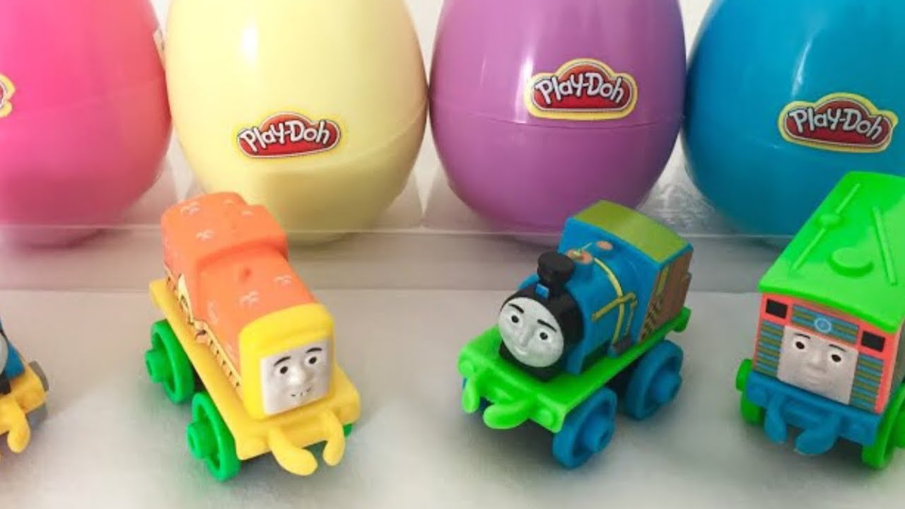 Giant Play Doh Thomas and Friends Surprise Eggs - YouTube