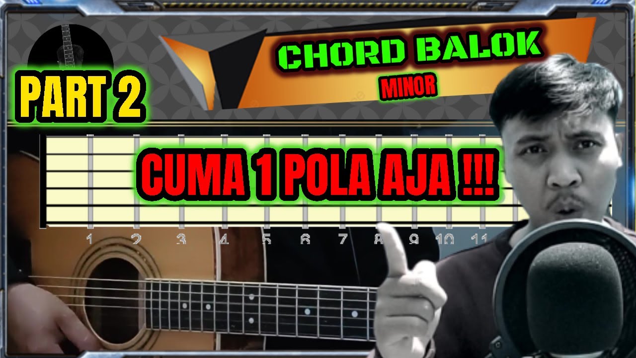 BELAJAR KUNCI BALOK UNTUK PEMULA - CHORD GANTUNG - YouTube