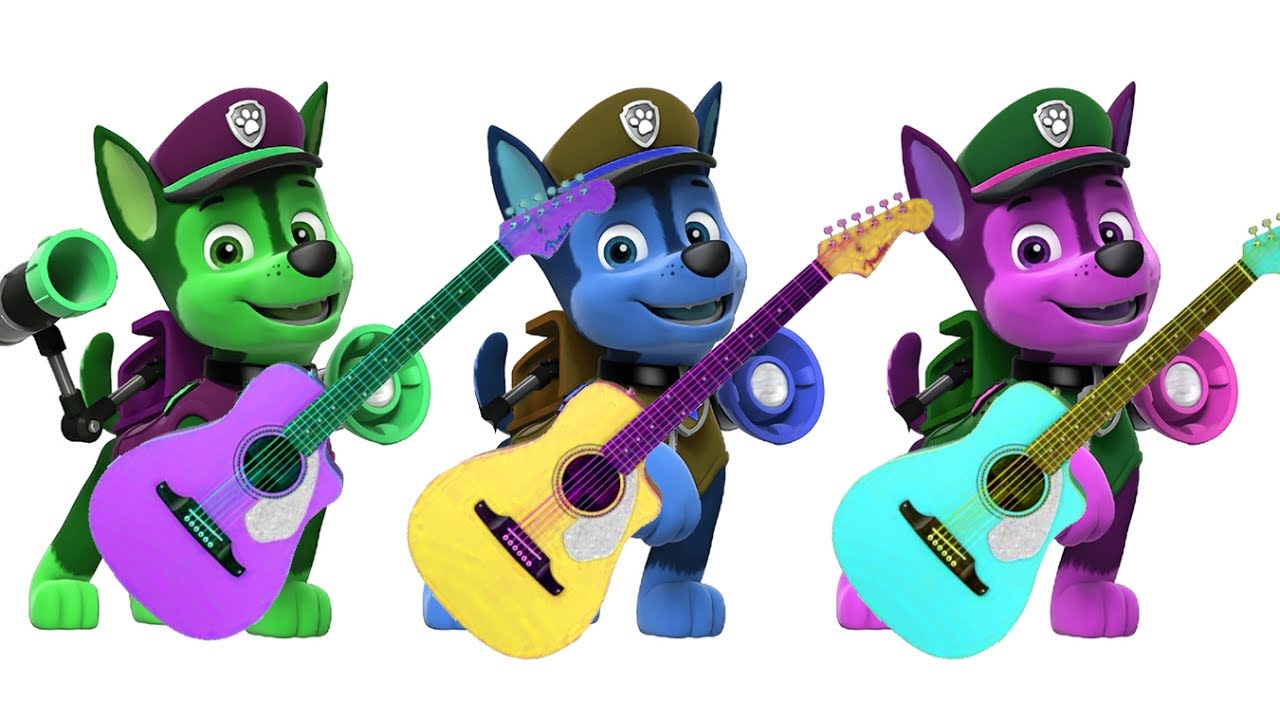 Learn Colors & Musical instruments With Paw Patrol for Children Family ...