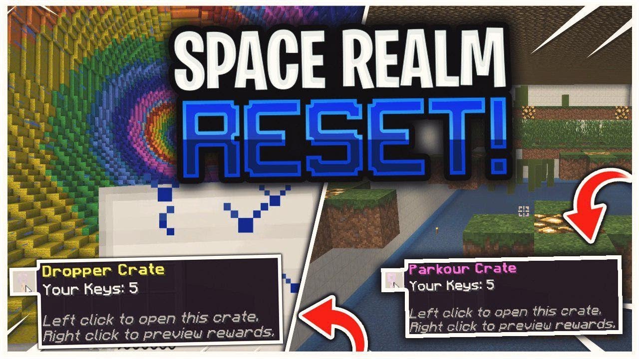 THE SPACE REALM RESET... THESE KEYS ARE AWESOME | Minecraft Skyblock ...