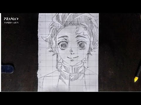 How To Draw Tanjiro, Tanjiro Drawing, Outline Tutorial 😍 - YouTube
