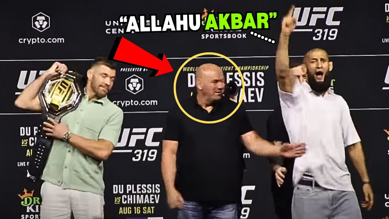 Khamzat Chimaev SCARES Dana White After Face Off With Dricus Du Plessis ...