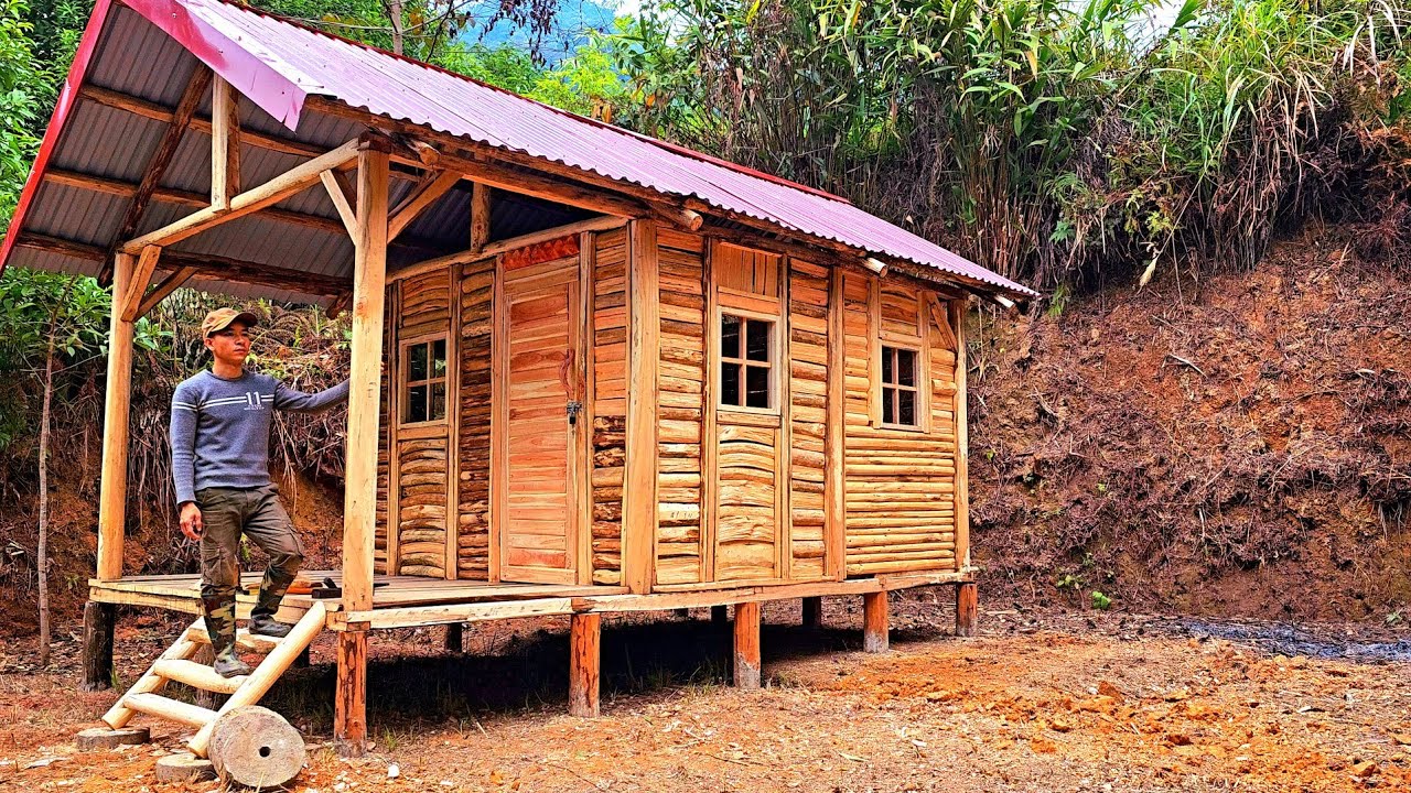 More than 100 days of building my wooden house - YouTube