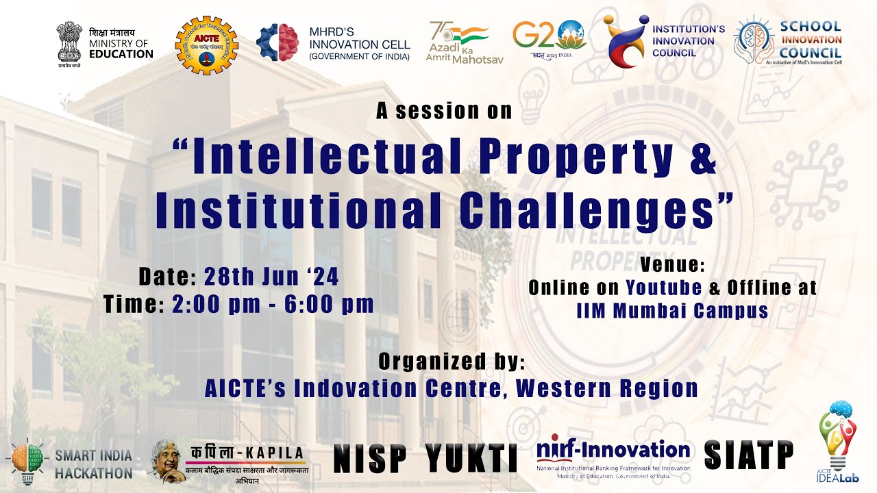 Intellectual Property & Institutional Challenges" - YouTube