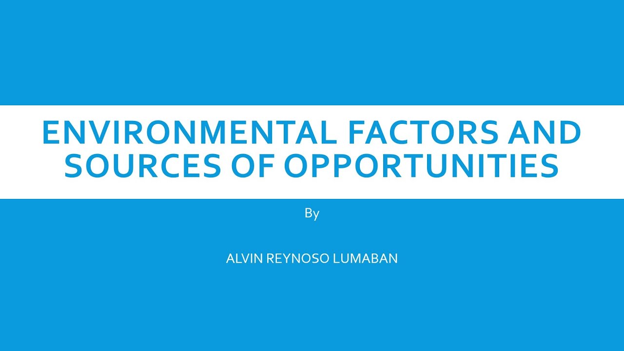 Environmental Factors and Sources of Opportunities - YouTube