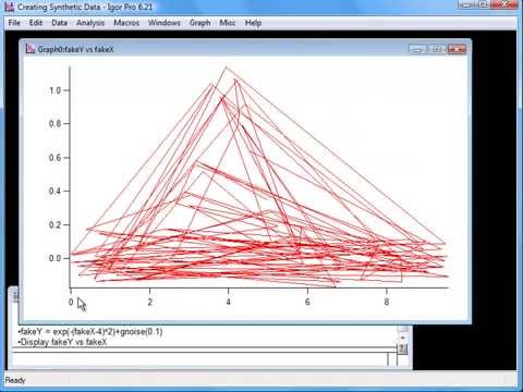 IGOR Pro Guided Tour 2: 1.0 Creating Synthetic Data - YouTube