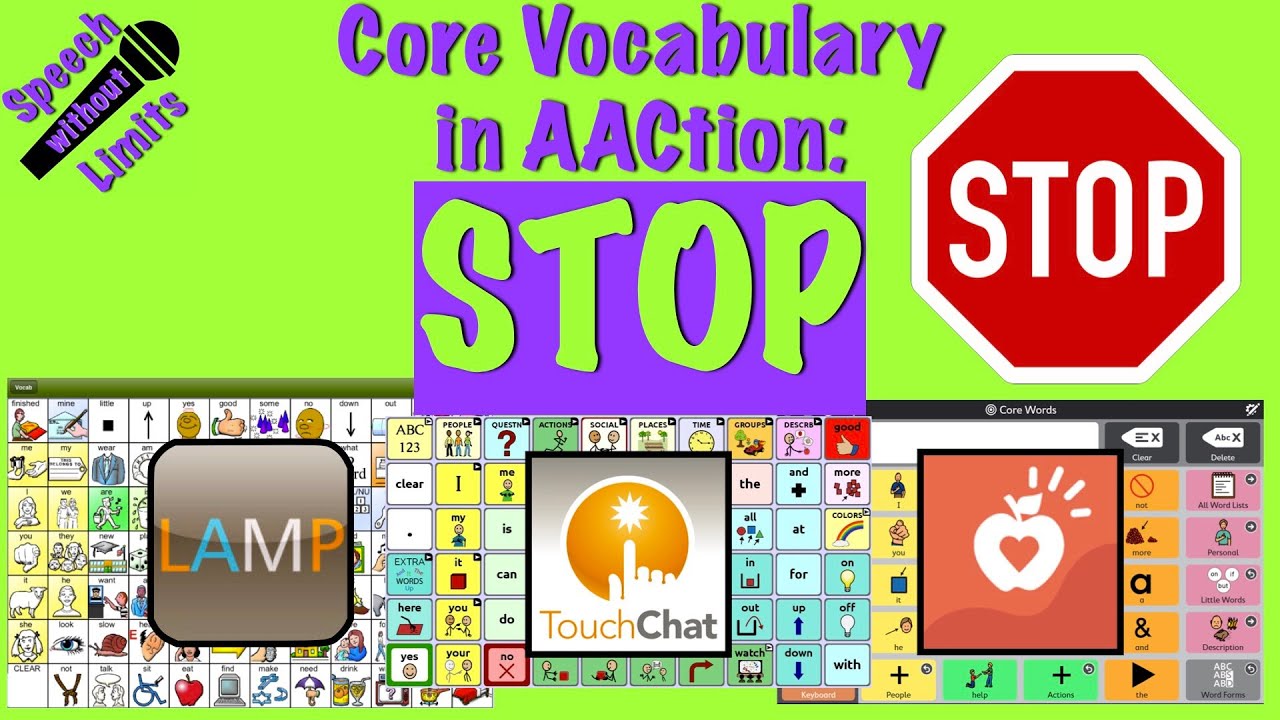 Core Vocabulary in AACtion: Stop - YouTube