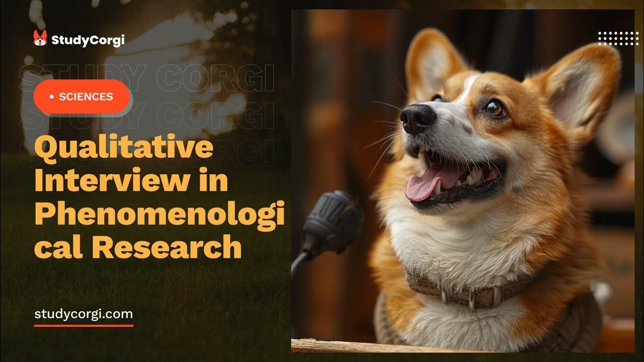 Qualitative Interview in Phenomenological Research - Essay Example ...