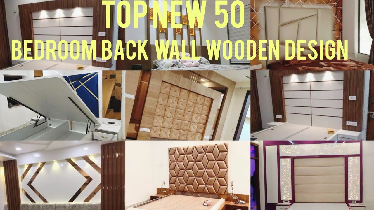 bedroom back wall wooden design | bedroom bed back wall design ideas ...