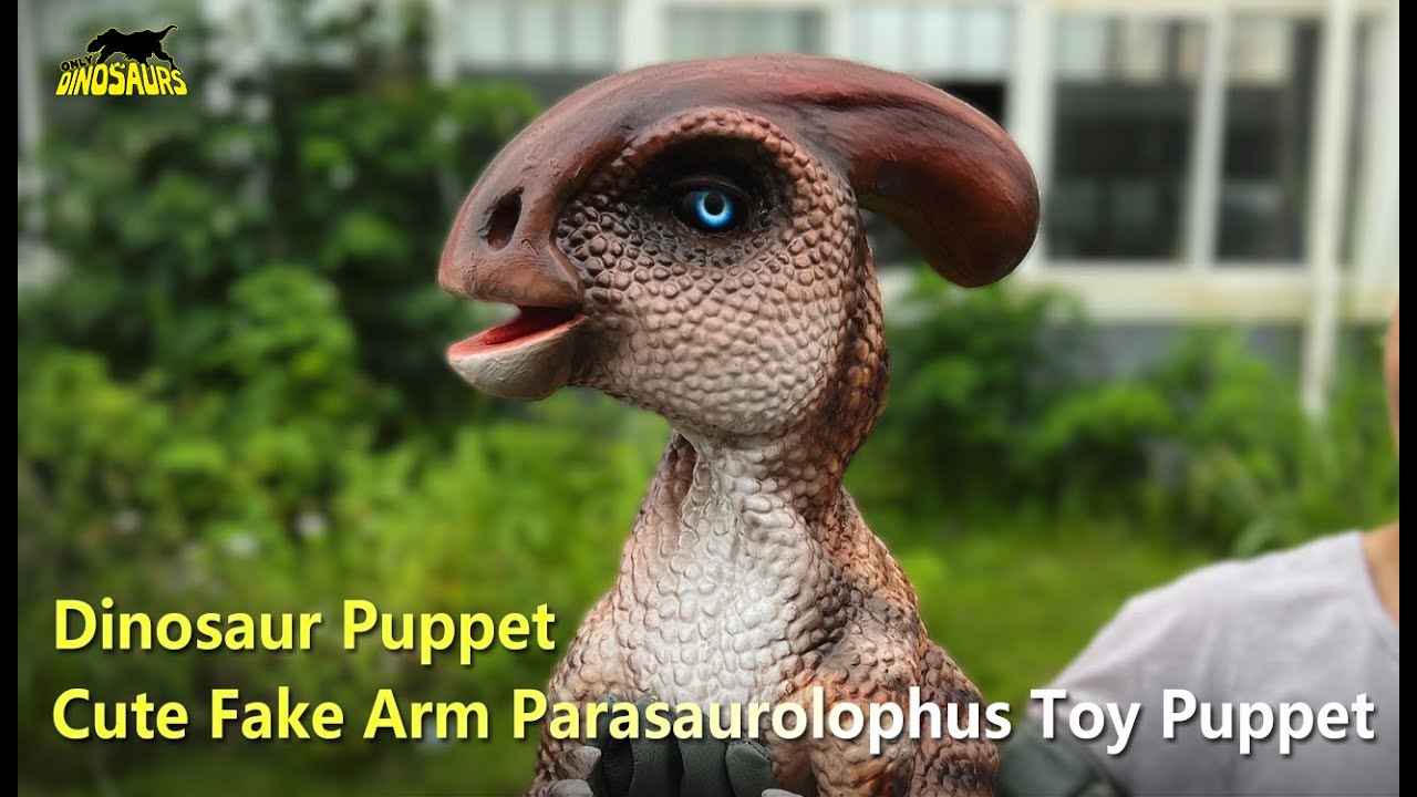 Cute Fake Arm Parasaurolophus Toy Puppet | Dinosaur Puppet - YouTube