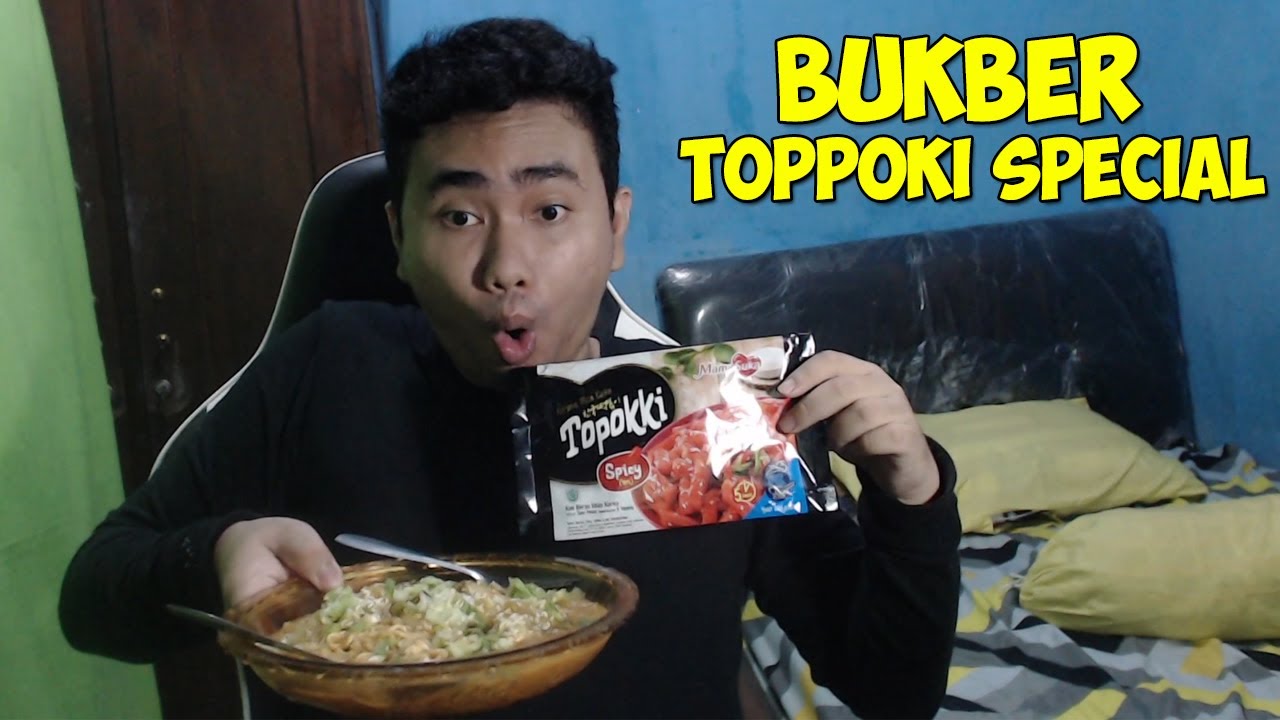 BUKBER TOPPOKI + MIE + TELUR + SAYUR + ES! - YouTube