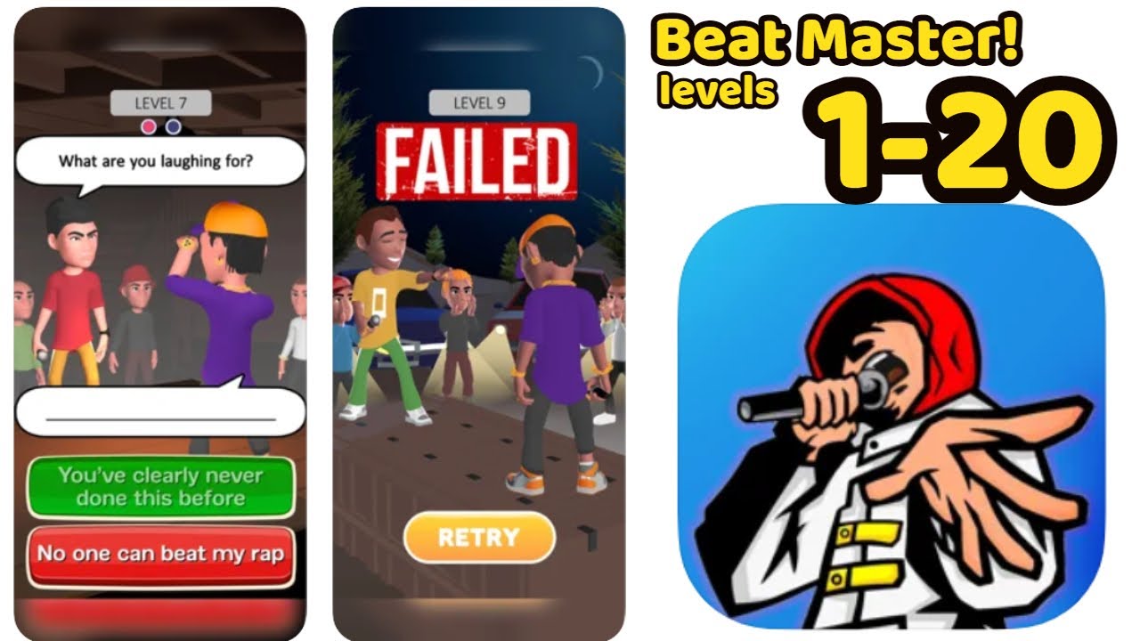 Beat Master! Game All Level 1 - 20 Complete Gameplay Walkthrough Part 1 ...