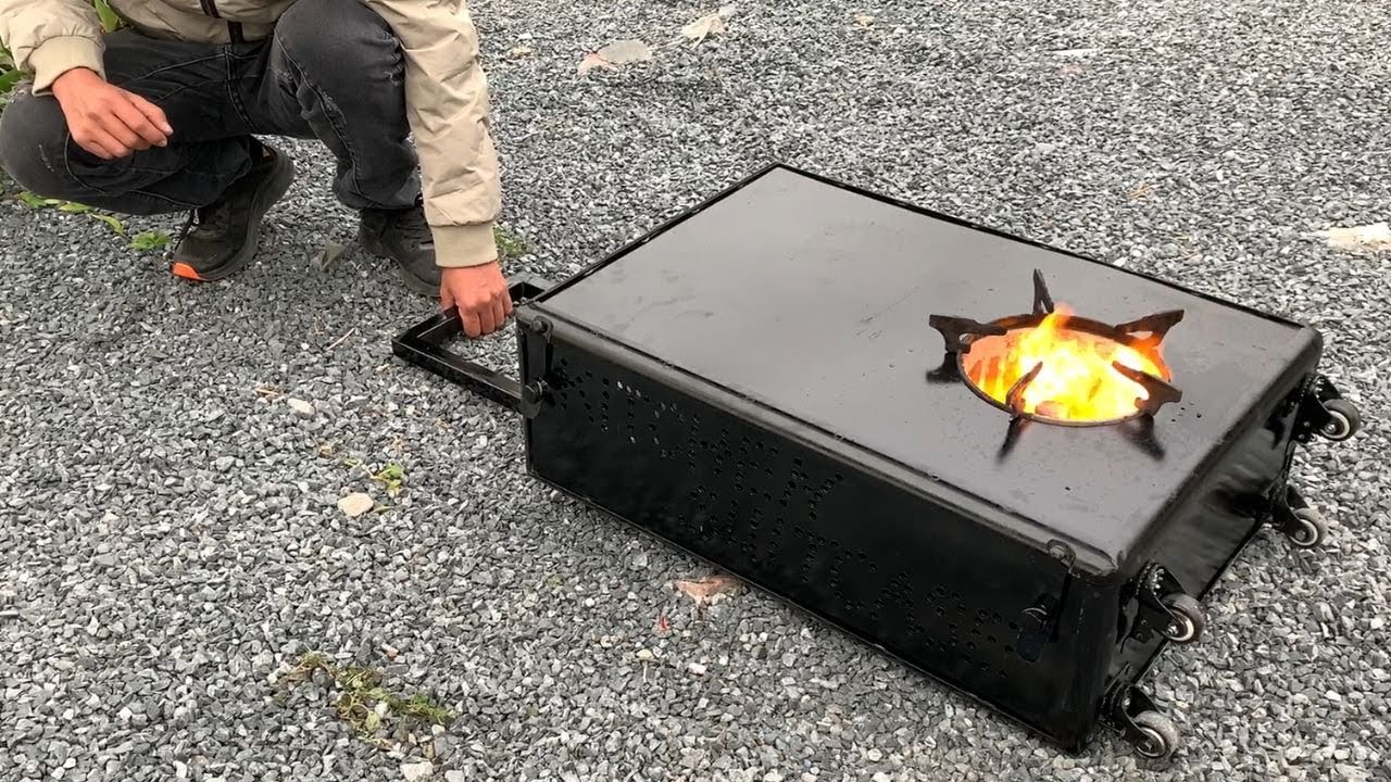 Suitcase stove / Survival stove / Travel oil stove / DIY Ideas Tips ...