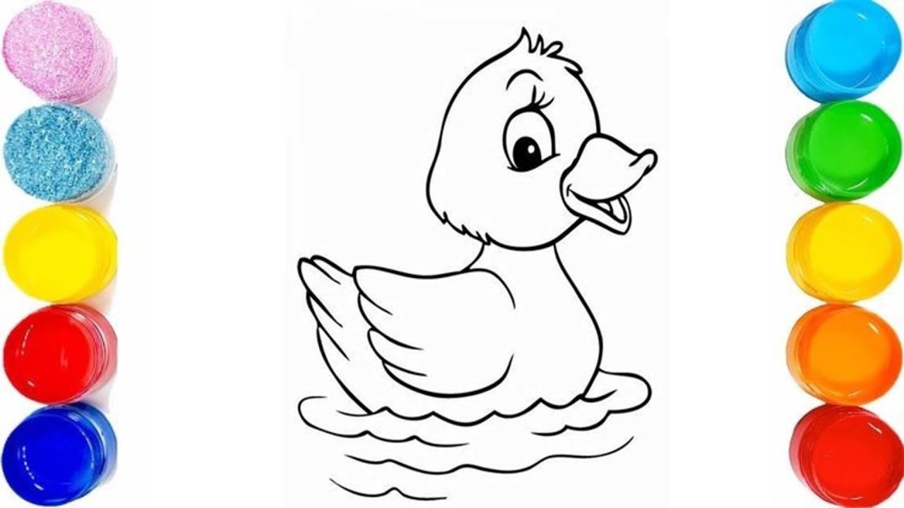 Let's Color Duck 🦆 Easy and Simple Coloring Videos For kids and ...