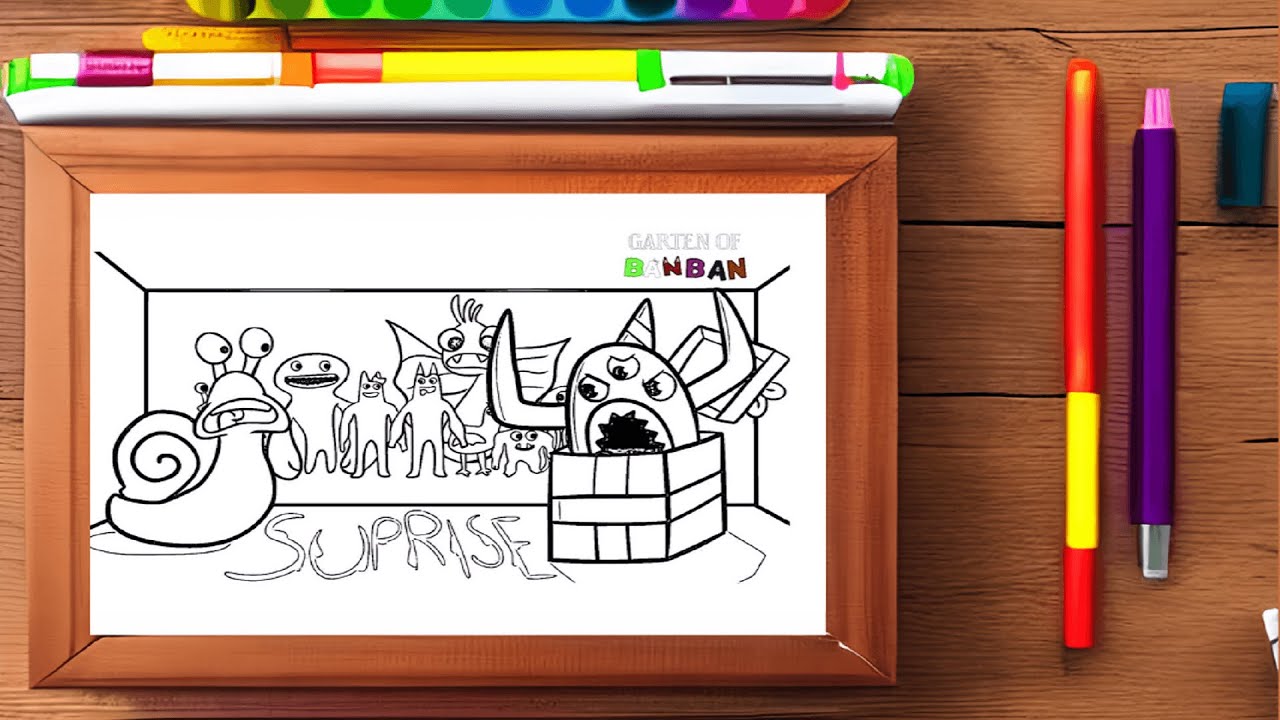 New Coloring Pages Garten Of Banban Chapter 3 How To Color Banban 3 ...