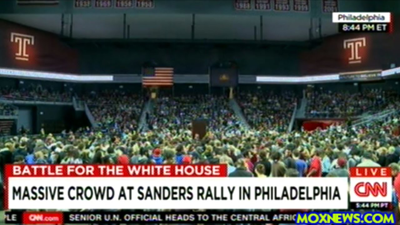 Bernie Sanders Draws Massive Crowd In Philadelphia - YouTube