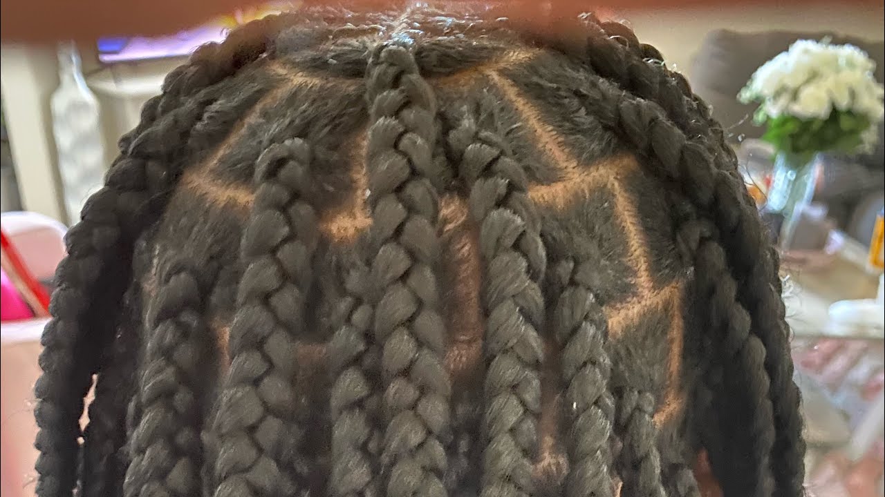 Pre-Parting Method for Medium Knotless Braids - YouTube
