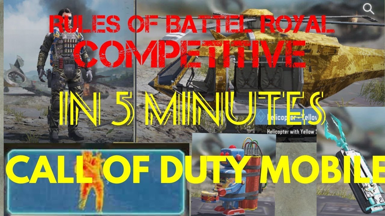 COD RULES FOR BR COMPETITIVE IN 5 MIN ||CALL OF DUTY MOBILE|| BATTLE ...