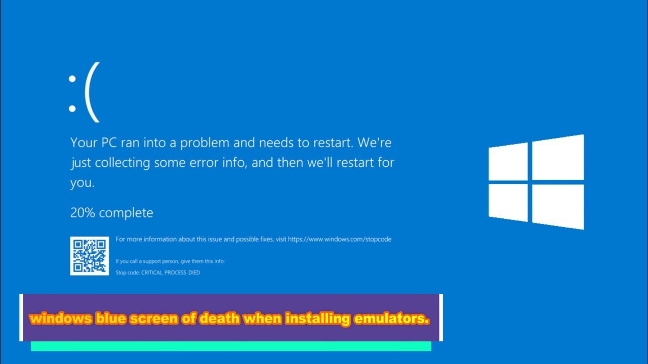 ⭕🔴 How to Fix Blue Screen of Death on Emulators www.windows.com ...