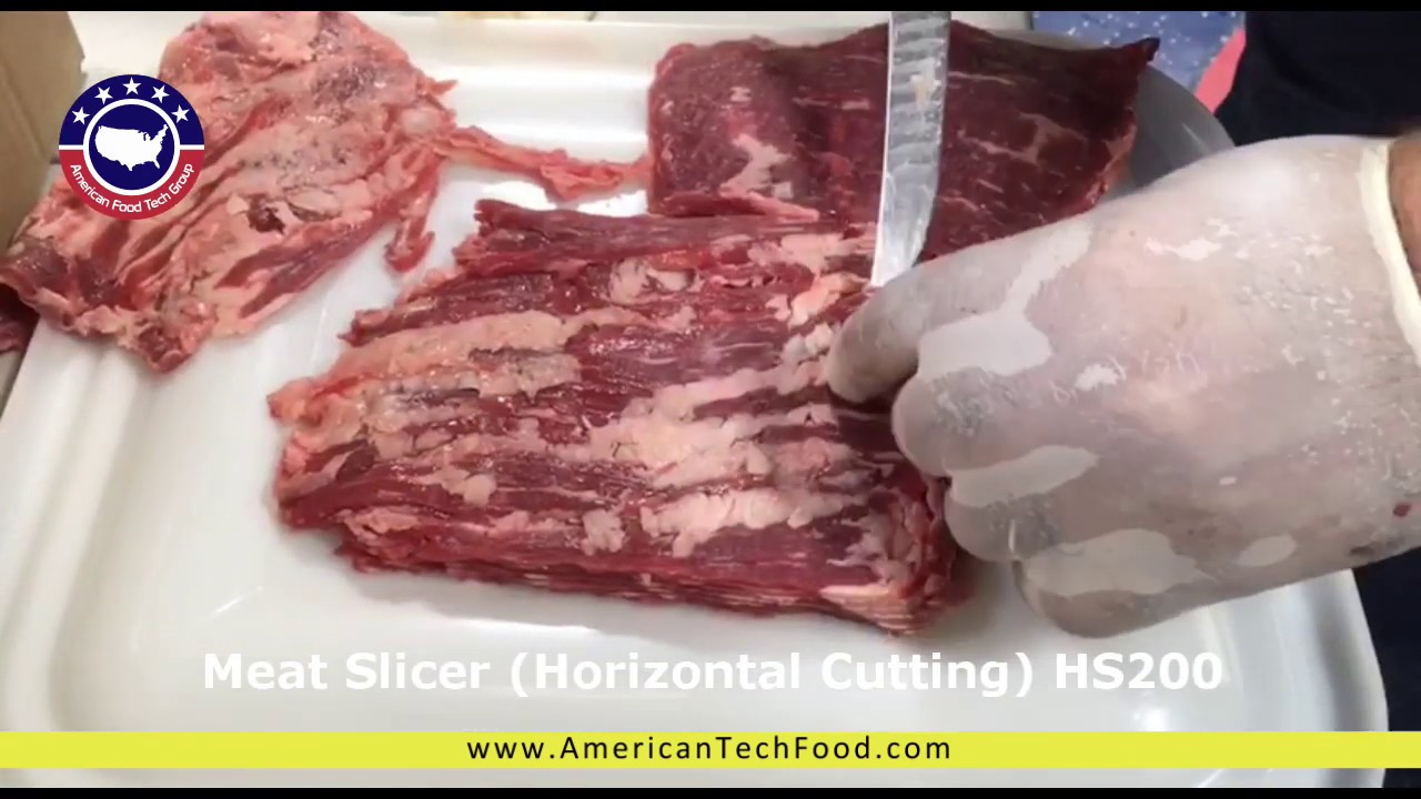 Meat Slicer (Horizontal Cutting) HS200 - YouTube