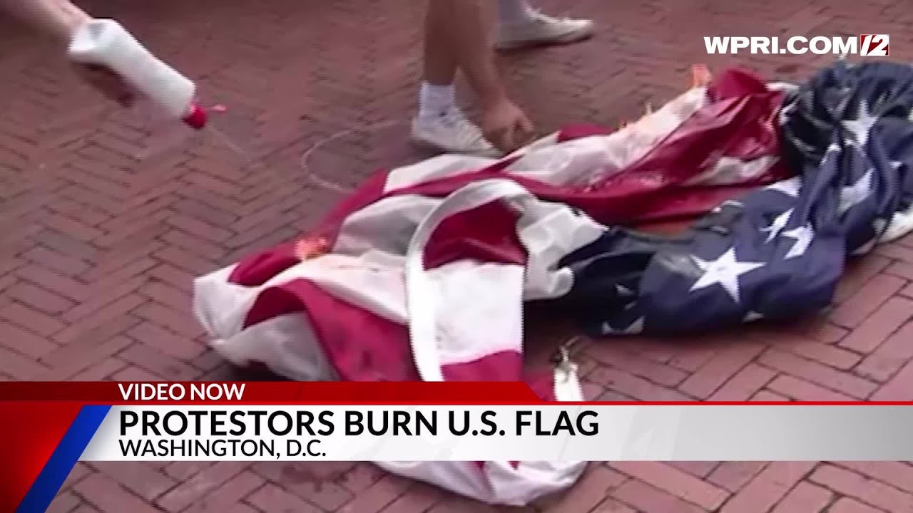 Video Now: Protestors burn U.S Flag in Washington D.C. - YouTube
