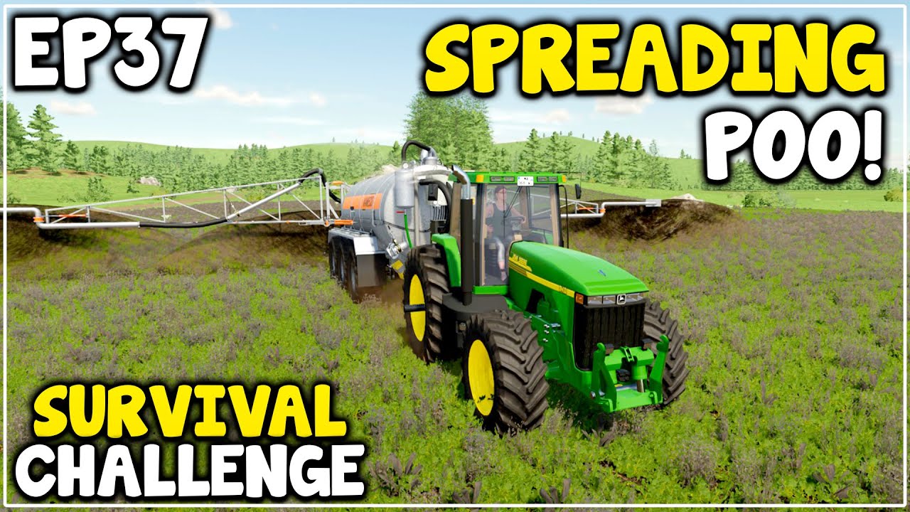SPREADING POOP! - FS22 Survival Challenge! - Episode 37 - YouTube