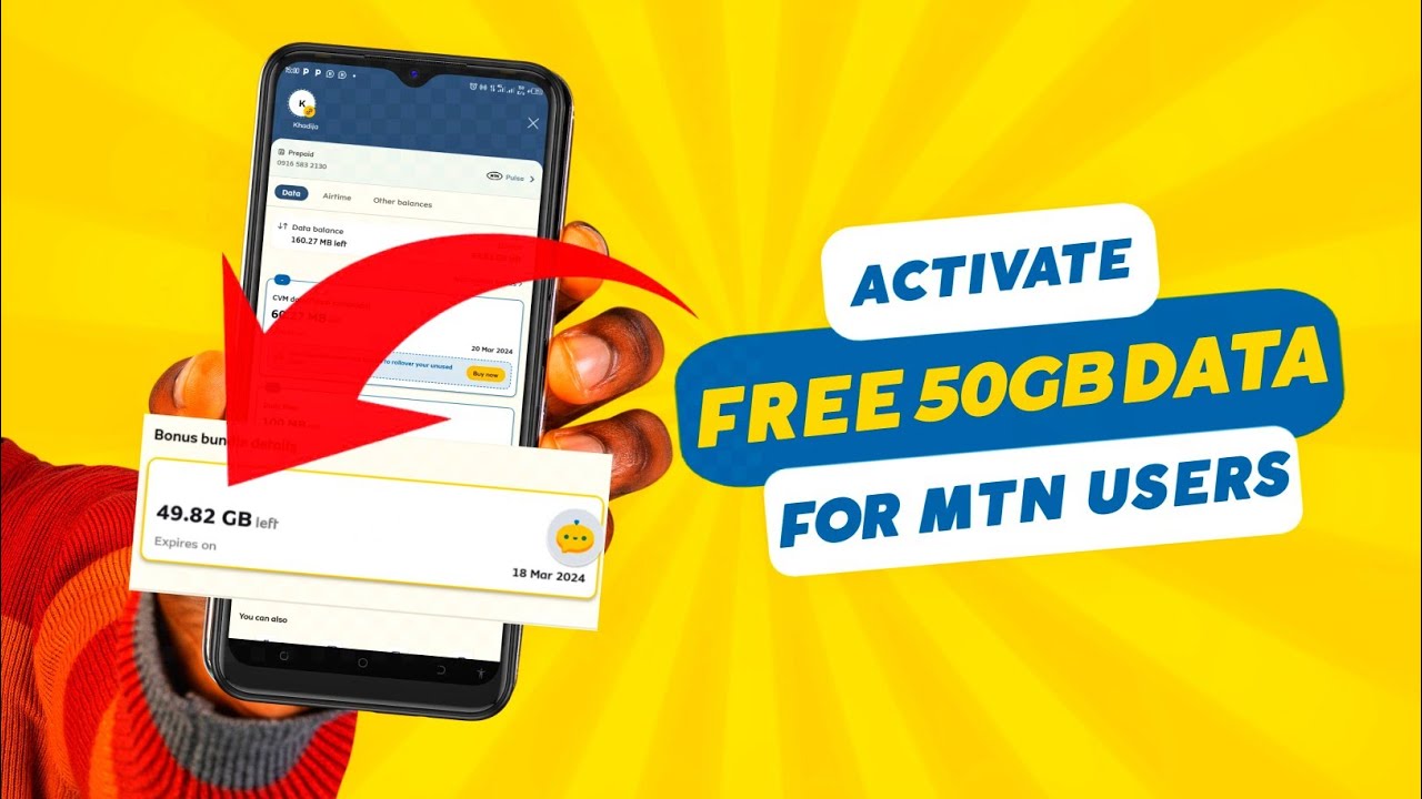 HOW TO ACTIVATE THE 50GB MTN FREE DATA BONUS FOR ALL USERS || 50GB DATA ...