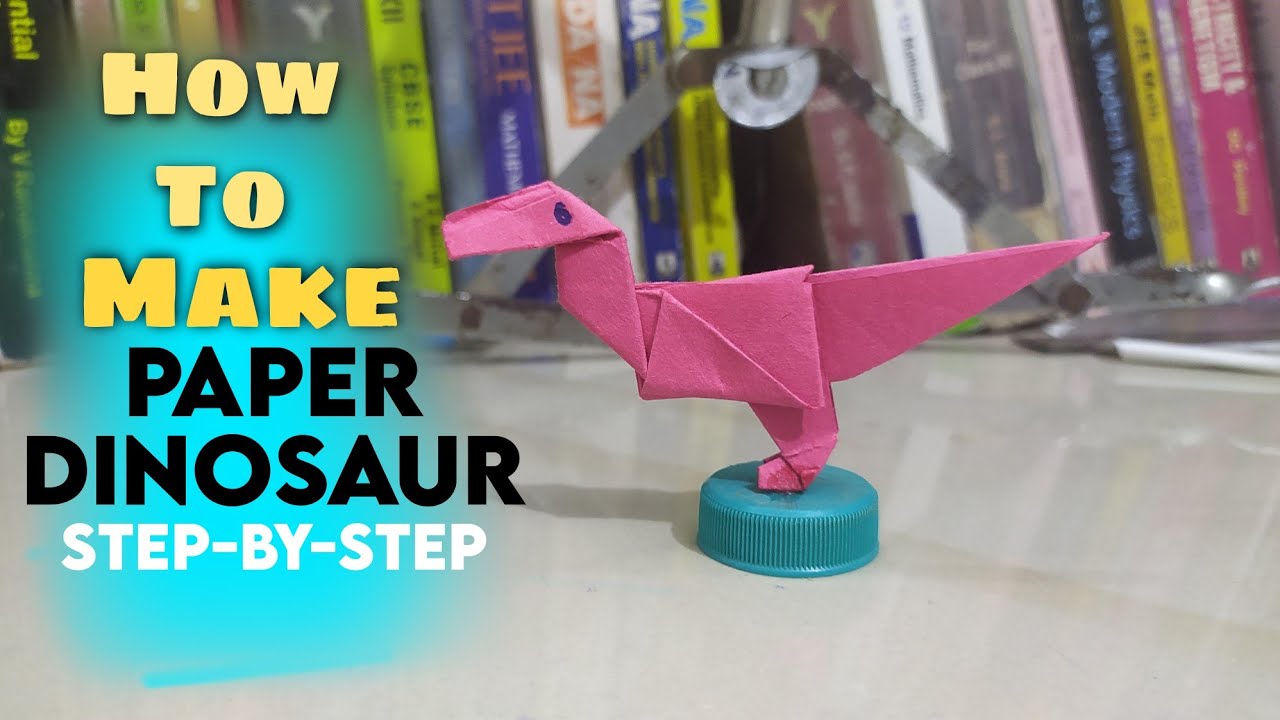 How To Make Origami DINOSAUR 🦖 || Paper Dino | Step By Step Easy ...