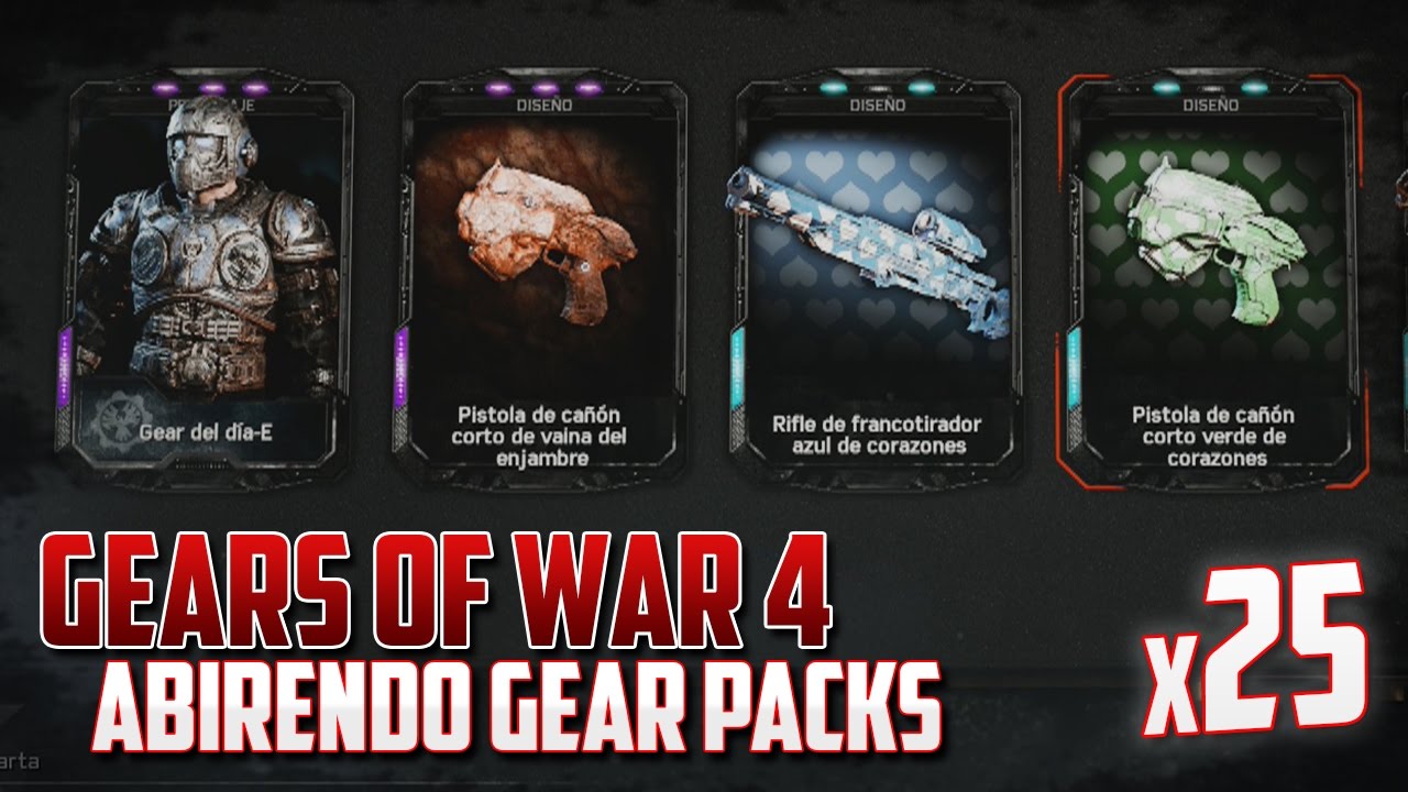 Gears of War 4 | Abriendo 25 Gear Packs!! - YouTube