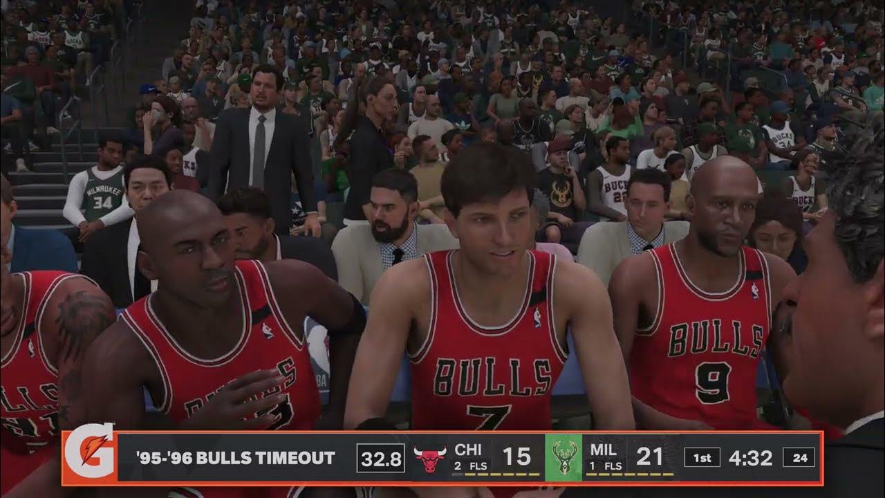 【2K24 NBA】'95-'96 Chicago Bulls vs Milwaukee Bucks '24 - YouTube