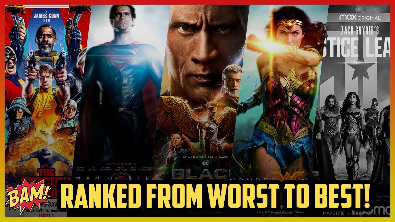 All 12 DCEU Movies Ranked from Worst to Best! (w/ Black Adam) - YouTube