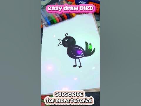 BIRD easy draw tutorial 😍🥰 let's try ️ #drawing #cute #art #animals # ...