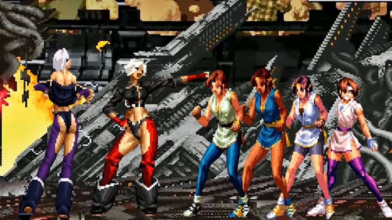 [KOF Mugen] Another Angel Team vs yuki Team - YouTube