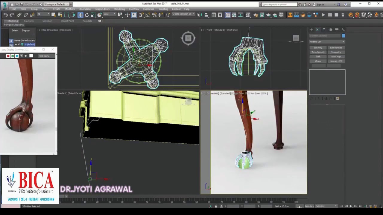 learn how to make table design in 3dx Max (PART 3) - YouTube