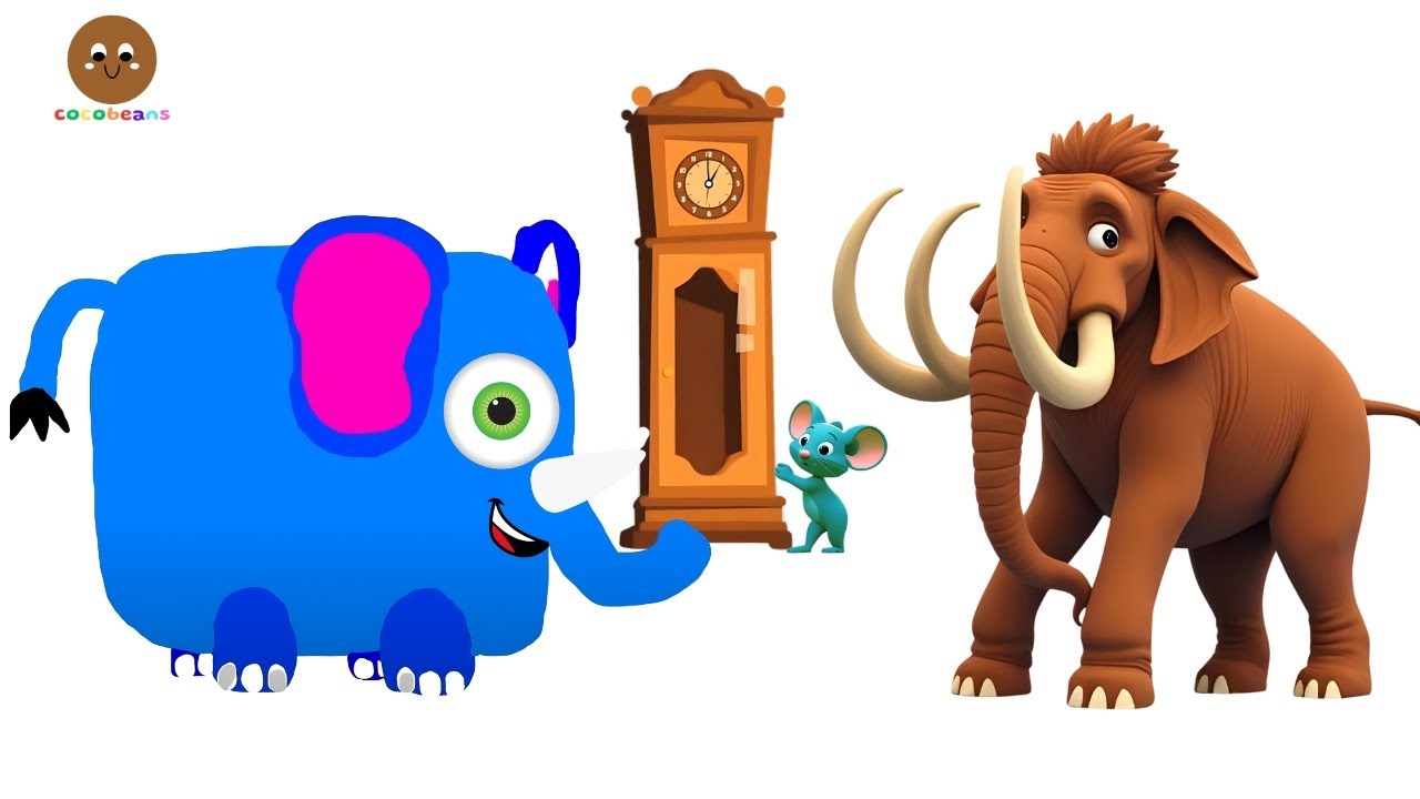Hicory dicory Dock Mammoth went up the clock | Cocobeans Kids Tv ...
