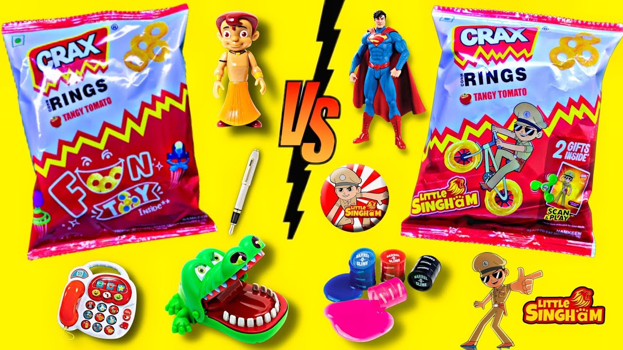 🤩 Crax Rings Little Singham 🕺 VS Fun Toys Inside 🤩 | Little Singham ...