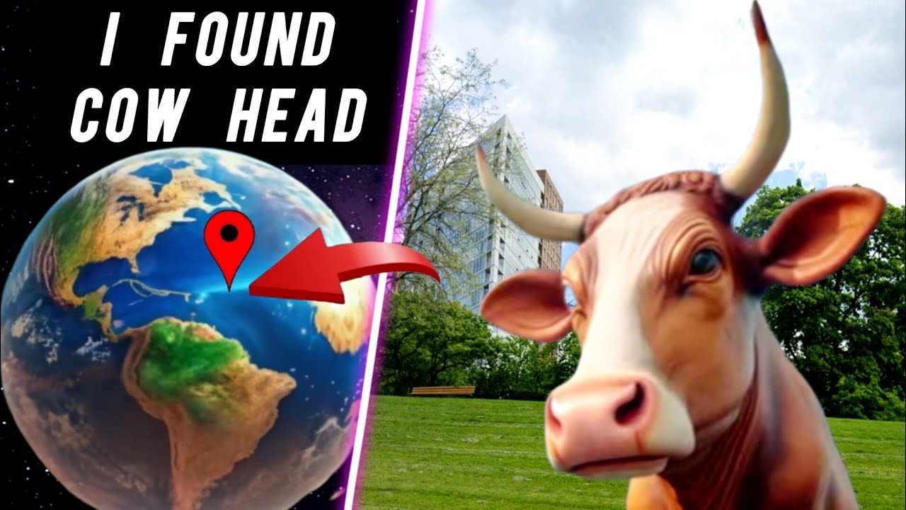 Exploring the Giant COW HEAD | A Virtual Tour with Google Earth ...