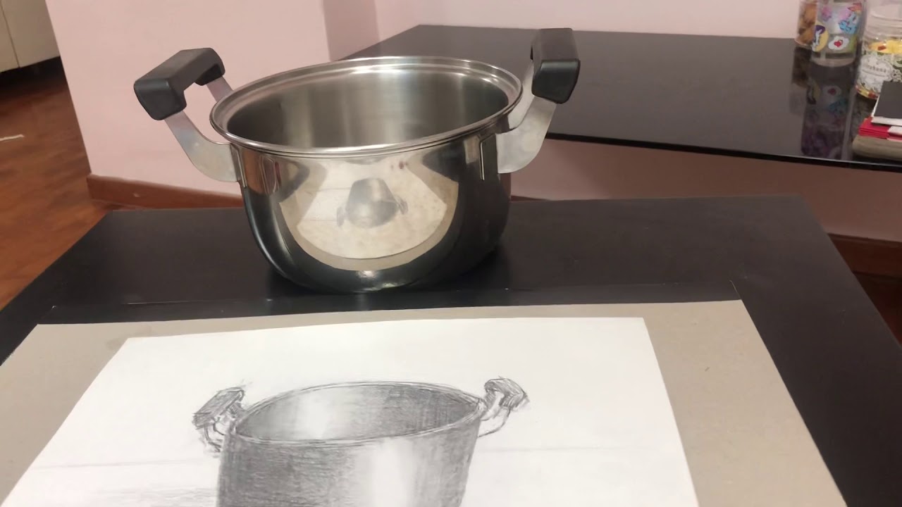 Cooking Pot - Shading with Pencils Part 2 - YouTube