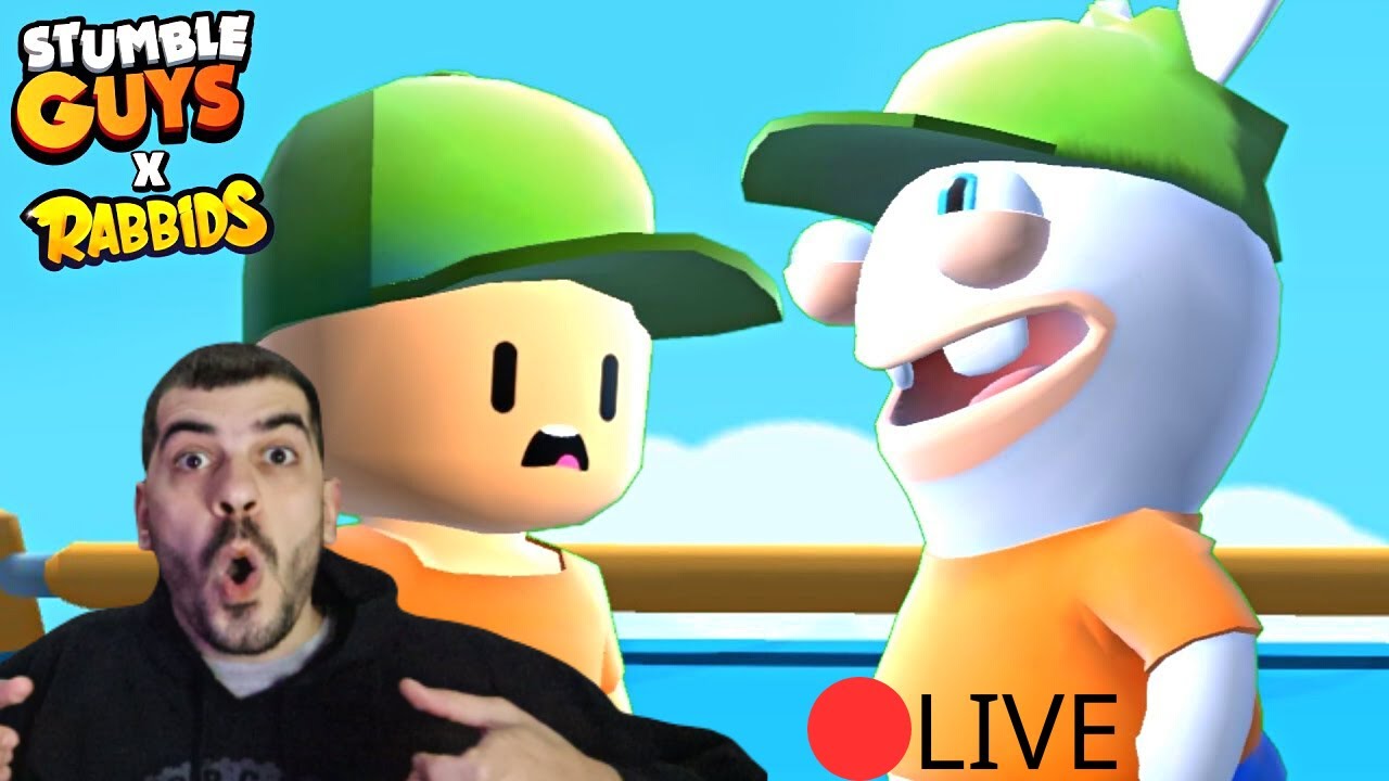 RABBIDS RAMPAGE X STUMBLE GUYS = LIVE - YouTube