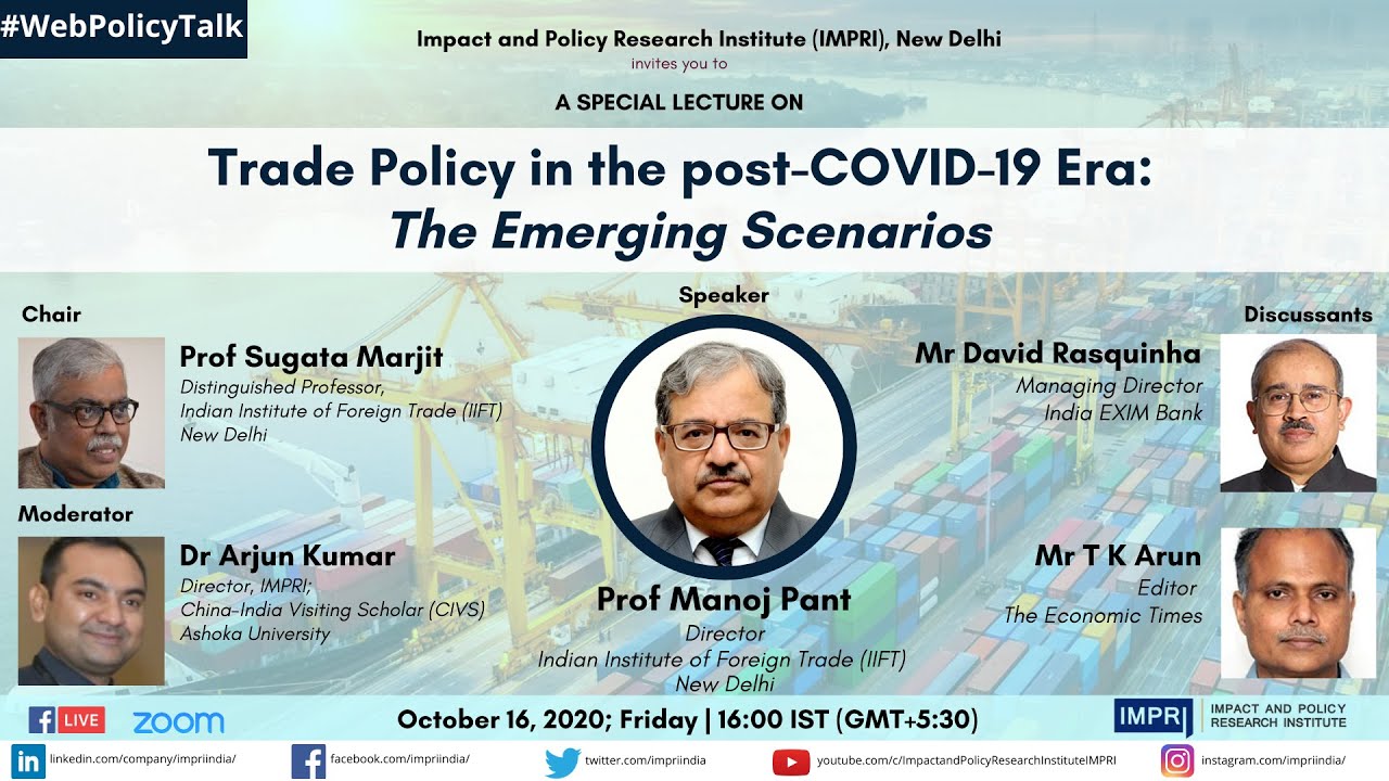 Live Video: Special Lecture | Trade Policy in the Post-COVID-19 Era ...