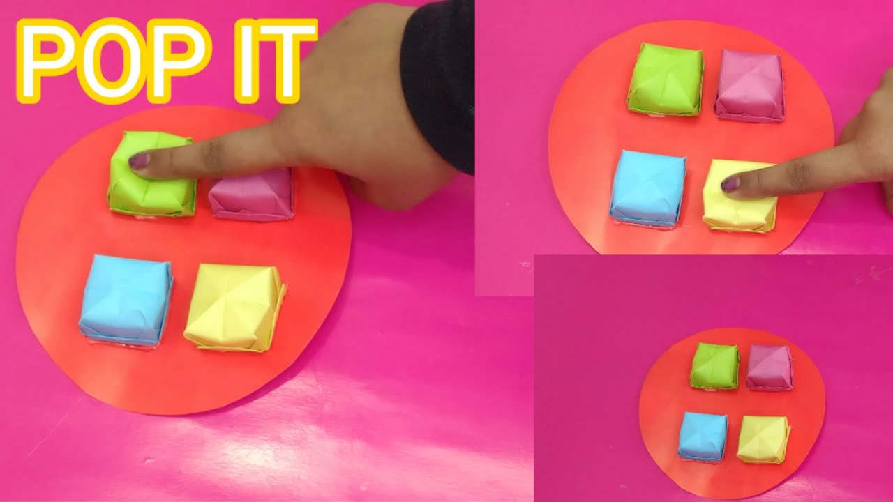 NO TAPE origami diy SIMPLE DIMPLE [diy fidget toys, diy pop it] - YouTube