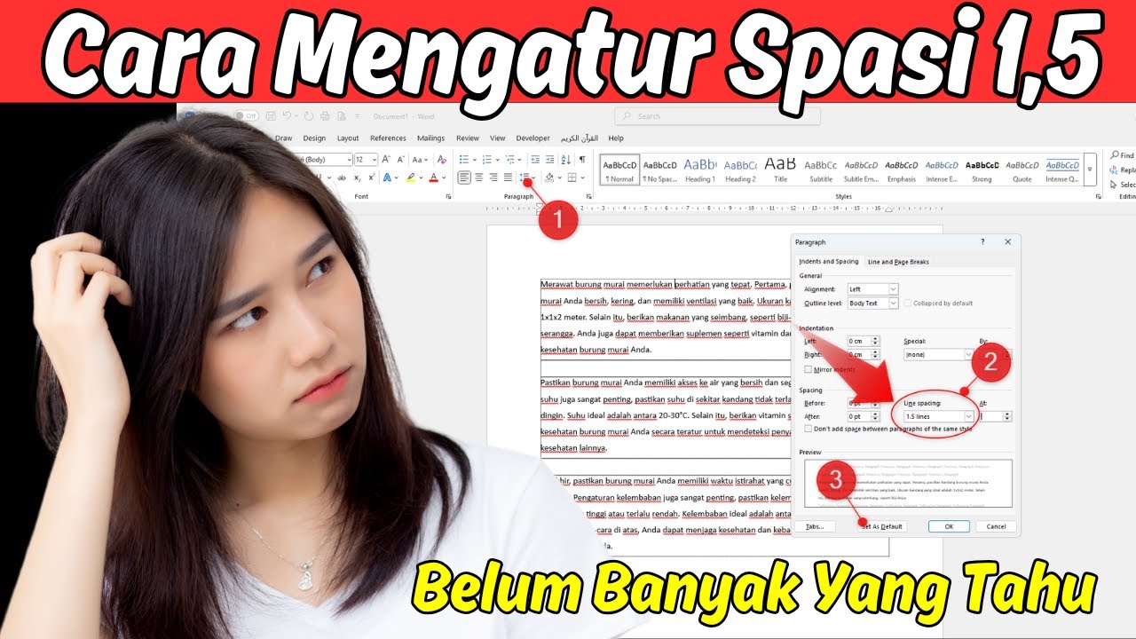 Cara Mengatur Spasi di WORD Otomatis - YouTube