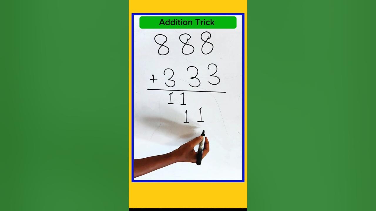 Easy Addition Trick #shortfeed #maths #shorts - YouTube