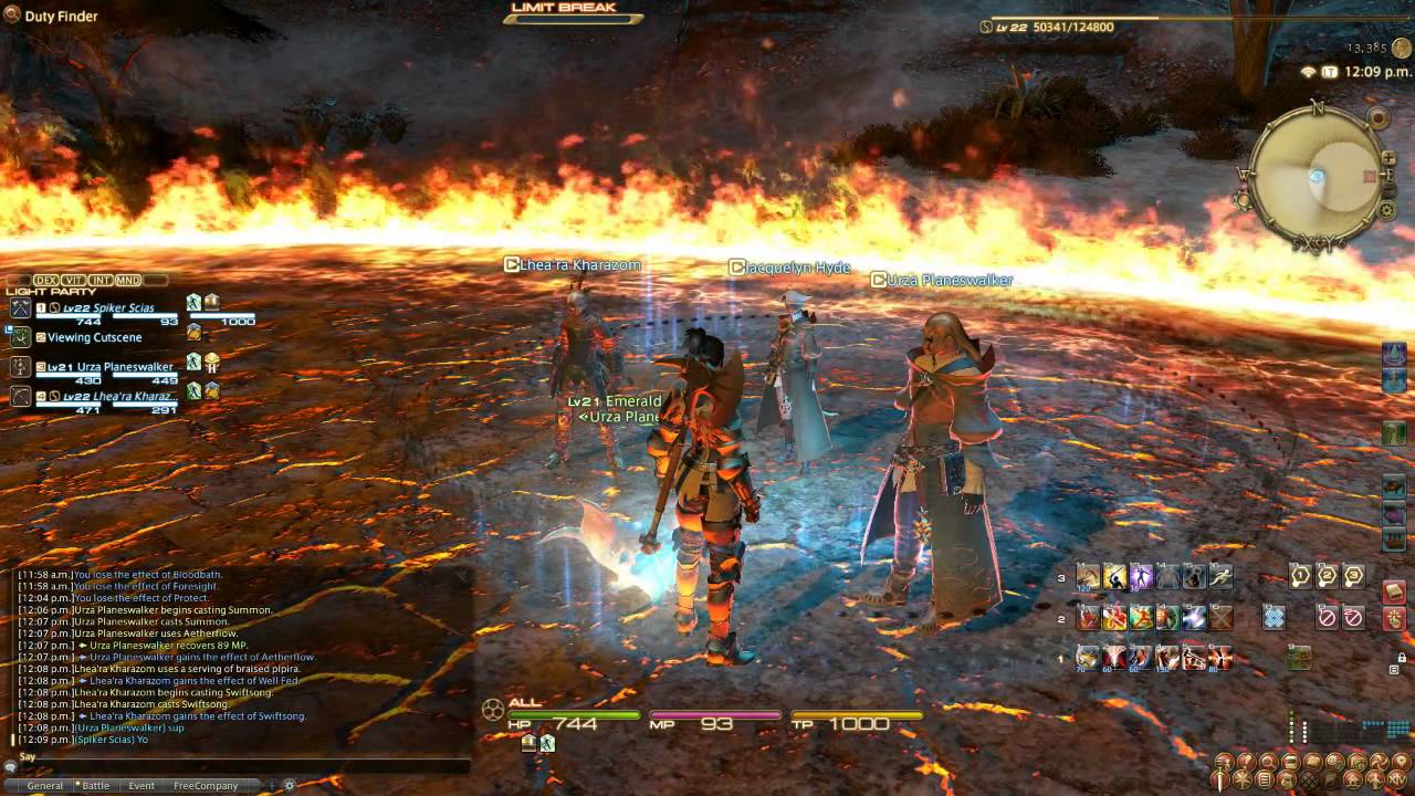 Final Fantasy XIV A Realm Reborn - Primal Ifrit Fight [Marauder - Tank ...