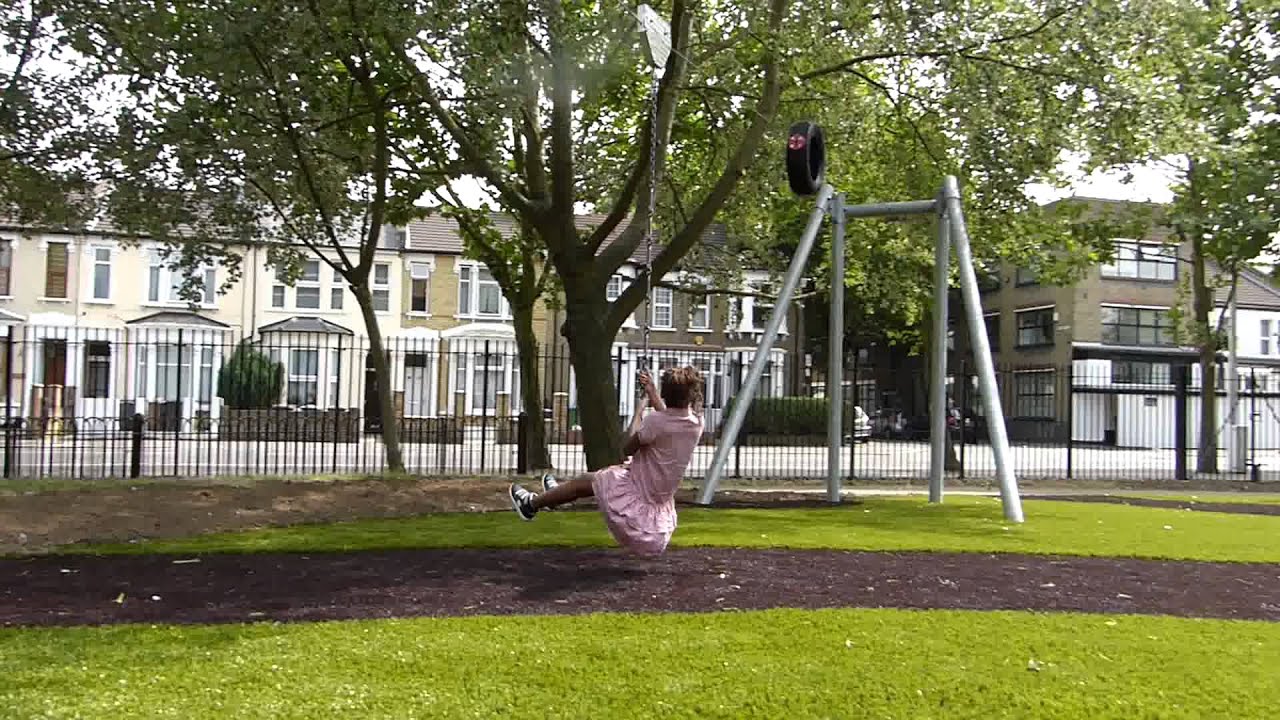 Steel Cableway - Outdoor Playground Equipment - YouTube