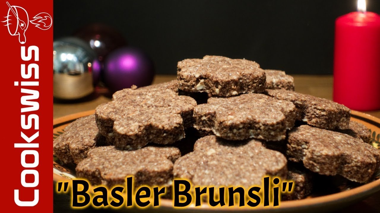 Traditional "Basler Brunsli" - Swiss Christmas Chocolate and Nut Cookie ...